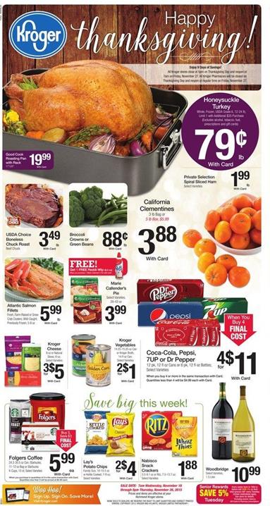 Kroger Ad Preview Thanksgiving Nov 19 2015 | WeeklyAds2