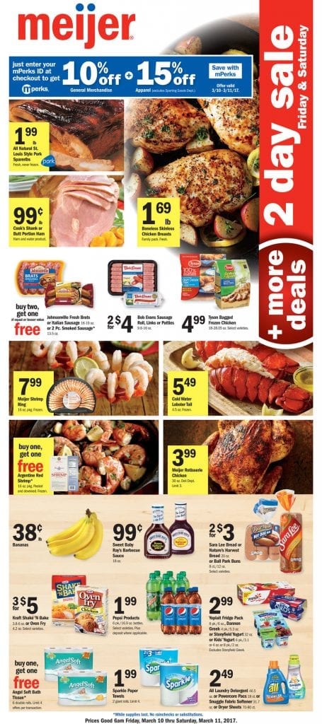 2 Day Sale Meijer Ad Mar 10-11 2017 - WeeklyAds2