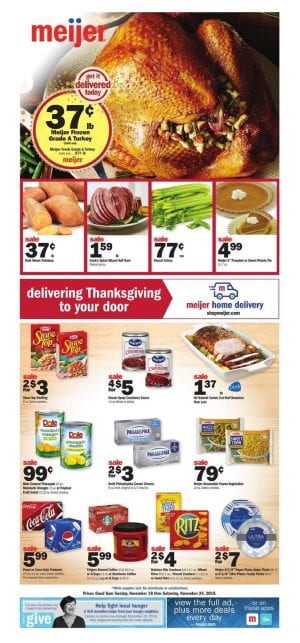 Meijer Weekly Ad Thanksgiving Nov 18 - 24, 2018 | WeeklyAds2