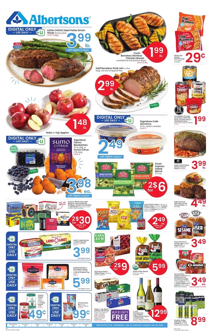 Albertsons Weekly Ad Jan 24 - 30, 2024 | WeeklyAds2