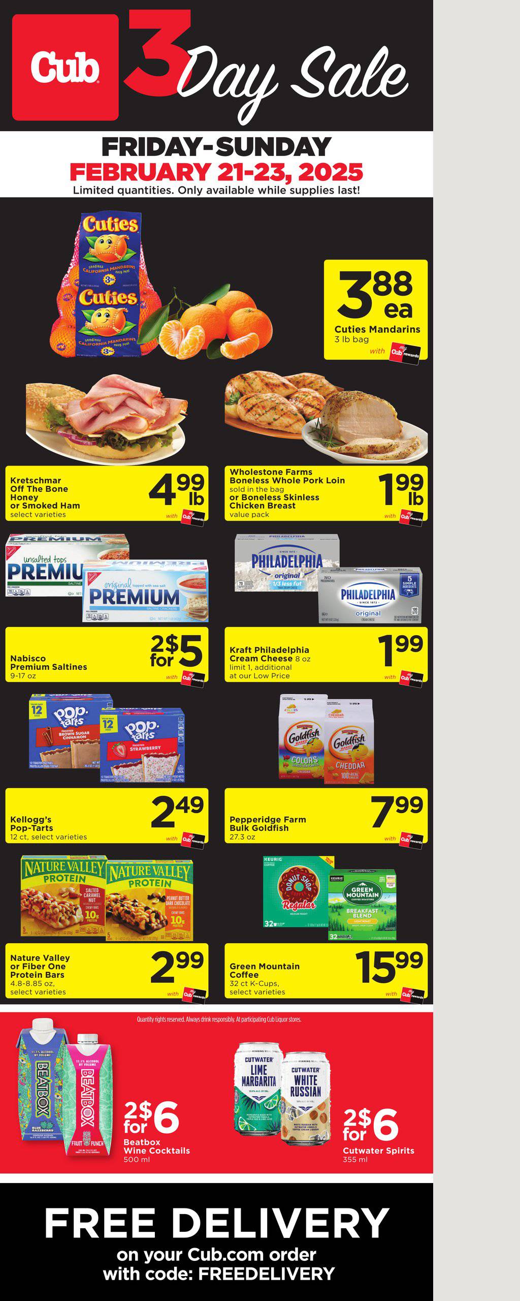 Cub Foods Ad 3 DAY SALE February 21 - 23, 2025 | WeeklyAds2