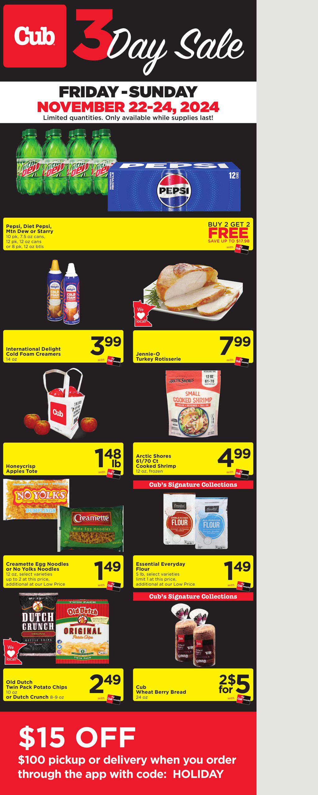 Cub Foods Ad 3 DAY SALE November 22 - 24, 2024 | WeeklyAds2