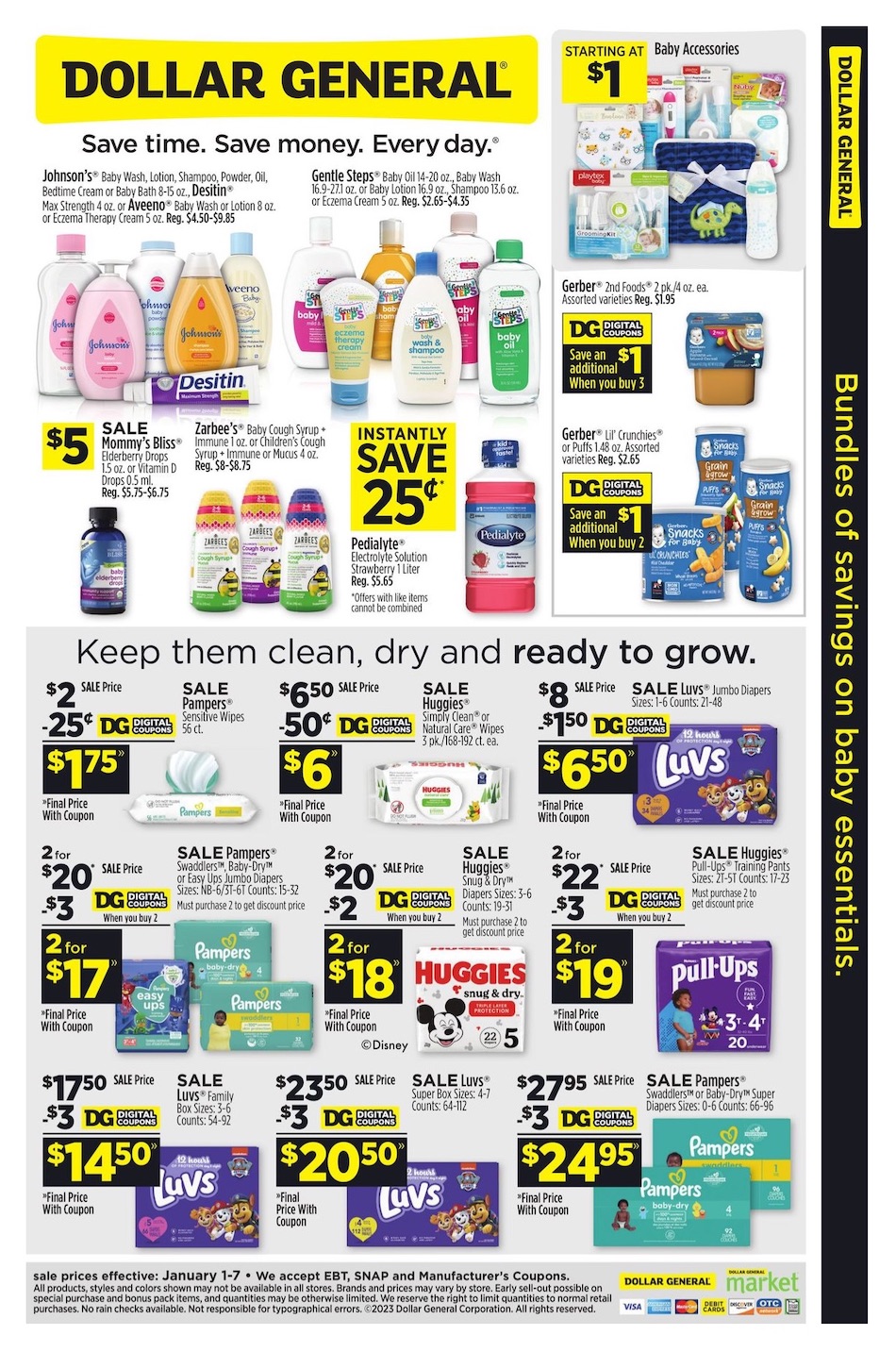 Dollar General Ad Baby Care Jan 1 - 7 2023 | WeeklyAds2
