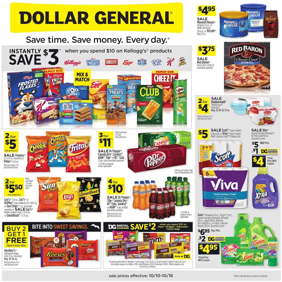 Dollar General Ad Oct 10 - 16, 2021 | WeeklyAds2