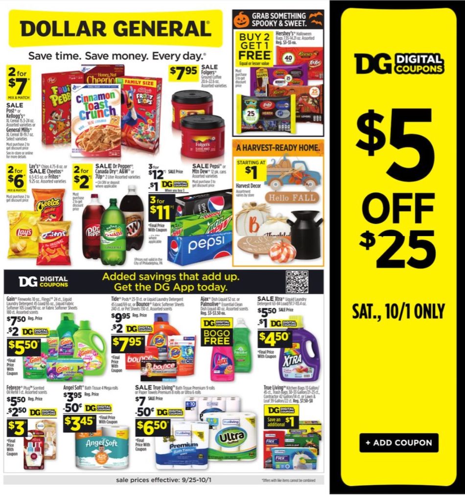 Dollar General Weekly Ad Sep 25 - Oct 1, 2022 | WeeklyAds2