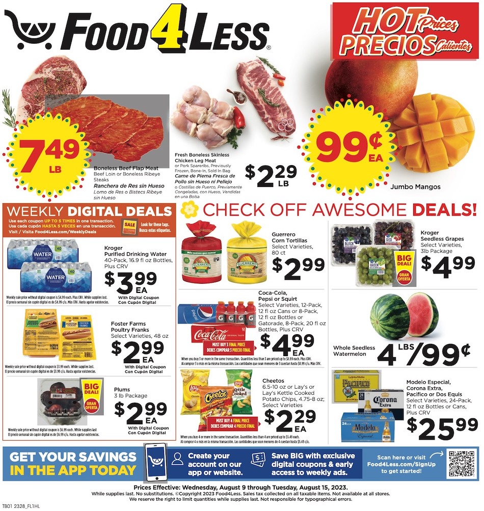 Food 4 Less Weekly Ad Aug 9 - 15, 2023 | WeeklyAds2