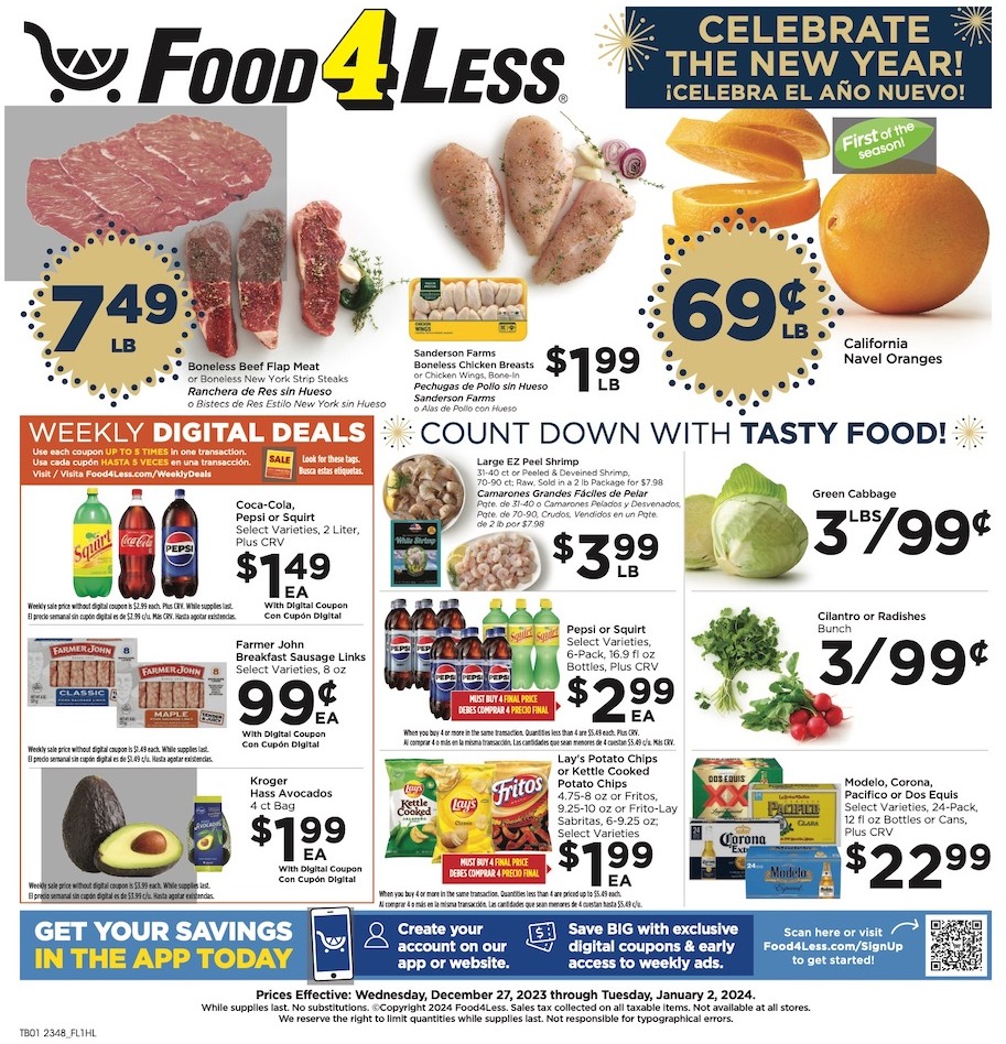Food 4 Less Weekly Ad Dec 27 - Jan 2 | WeeklyAds2