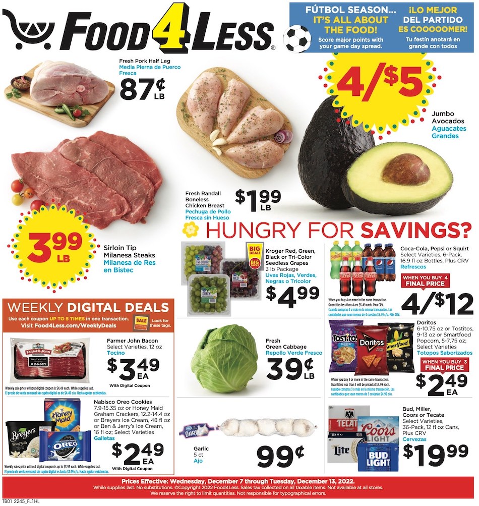 Food 4 Less Weekly Ad Dec 7 - 13, 2022 | WeeklyAds2