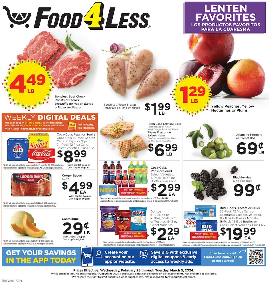 Food 4 Less Weekly Ad Feb 28 - Mar 5, 2024 | WeeklyAds2