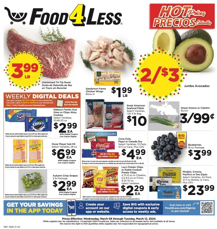 Food 4 Less Weekly Ad Mar 6 - 12, 2024 | WeeklyAds2