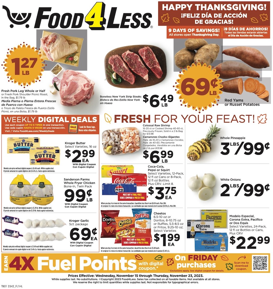 Food 4 Less Weekly Ad Nov 15 - 23, 2023 | WeeklyAds2