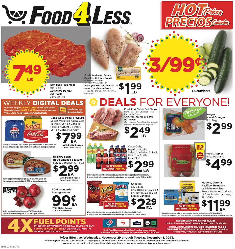 Food 4 Less Weekly Ad Nov 29 - Dec 5, 2023 | WeeklyAds2