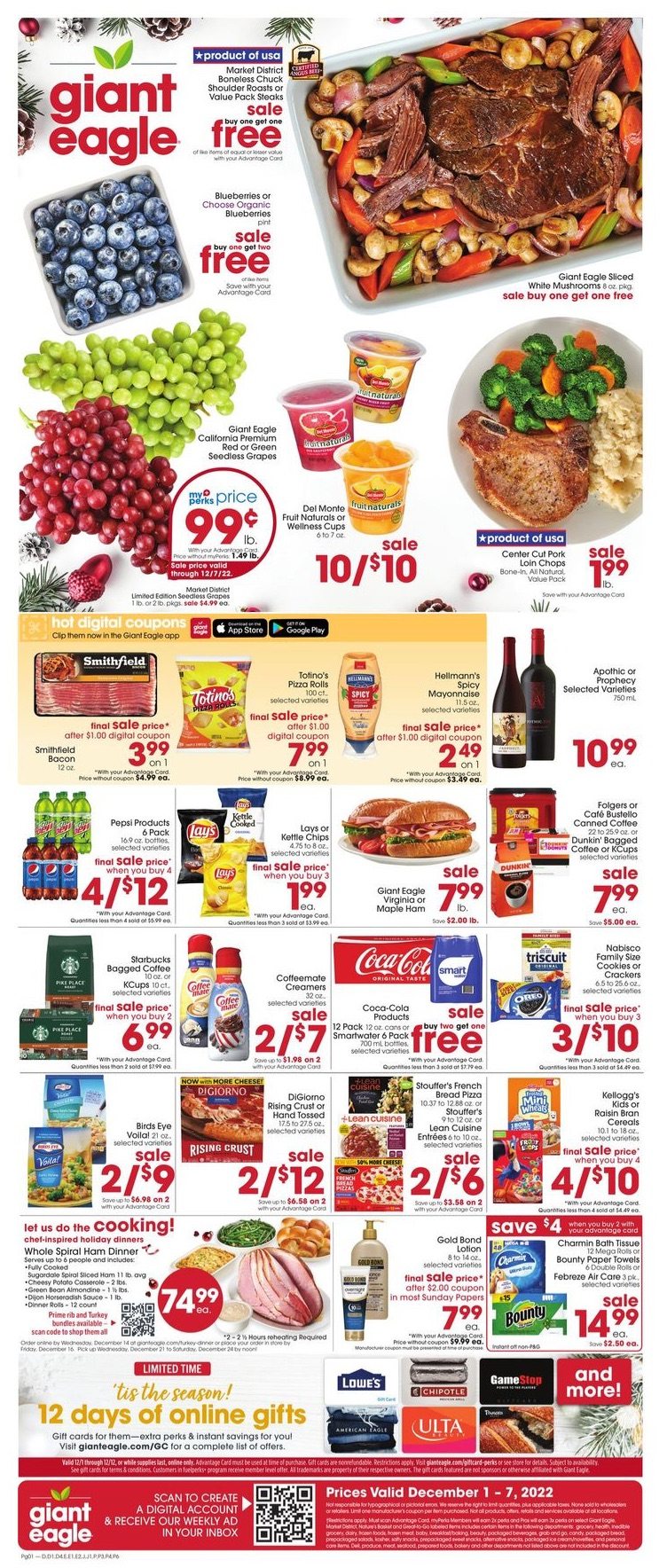 Giant Eagle Weekly Ad Dec 1 - 7, 2022 | WeeklyAds2