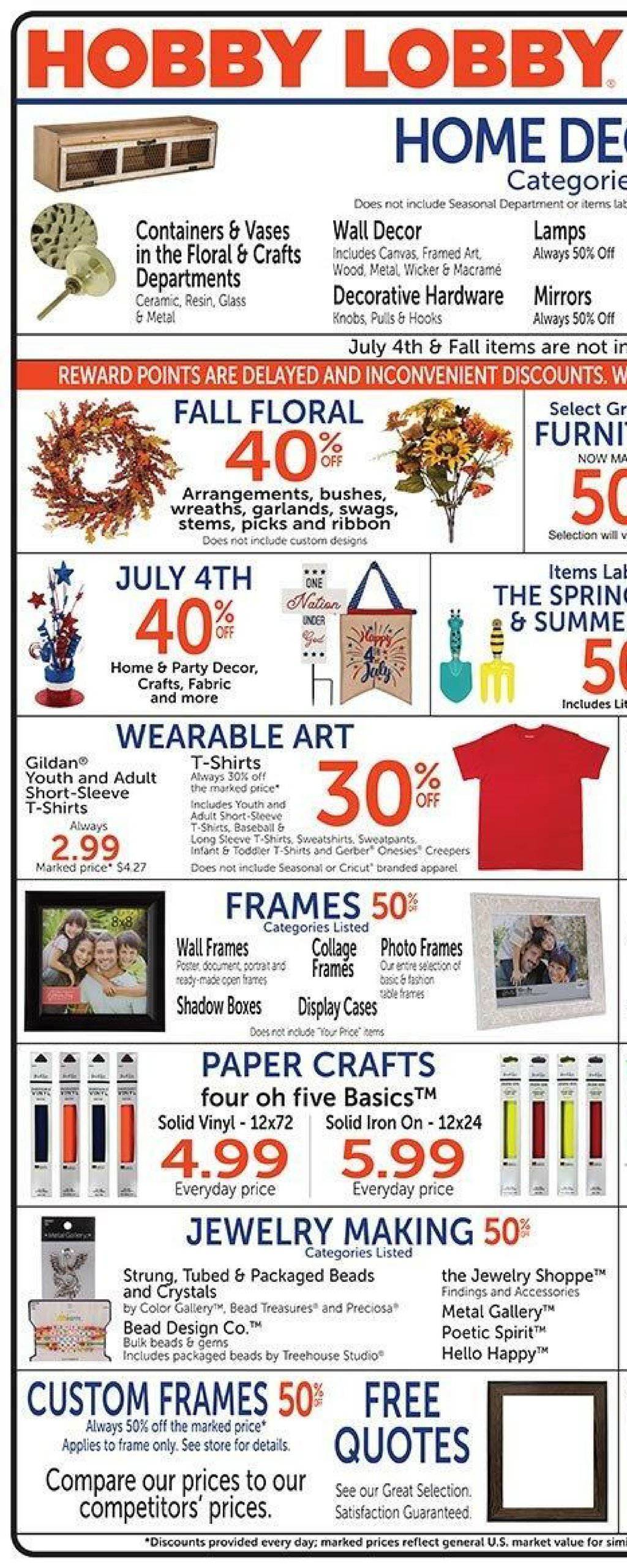 Hobby Lobby Ad Weekly June 30 - July 6, 2024 | WeeklyAds2