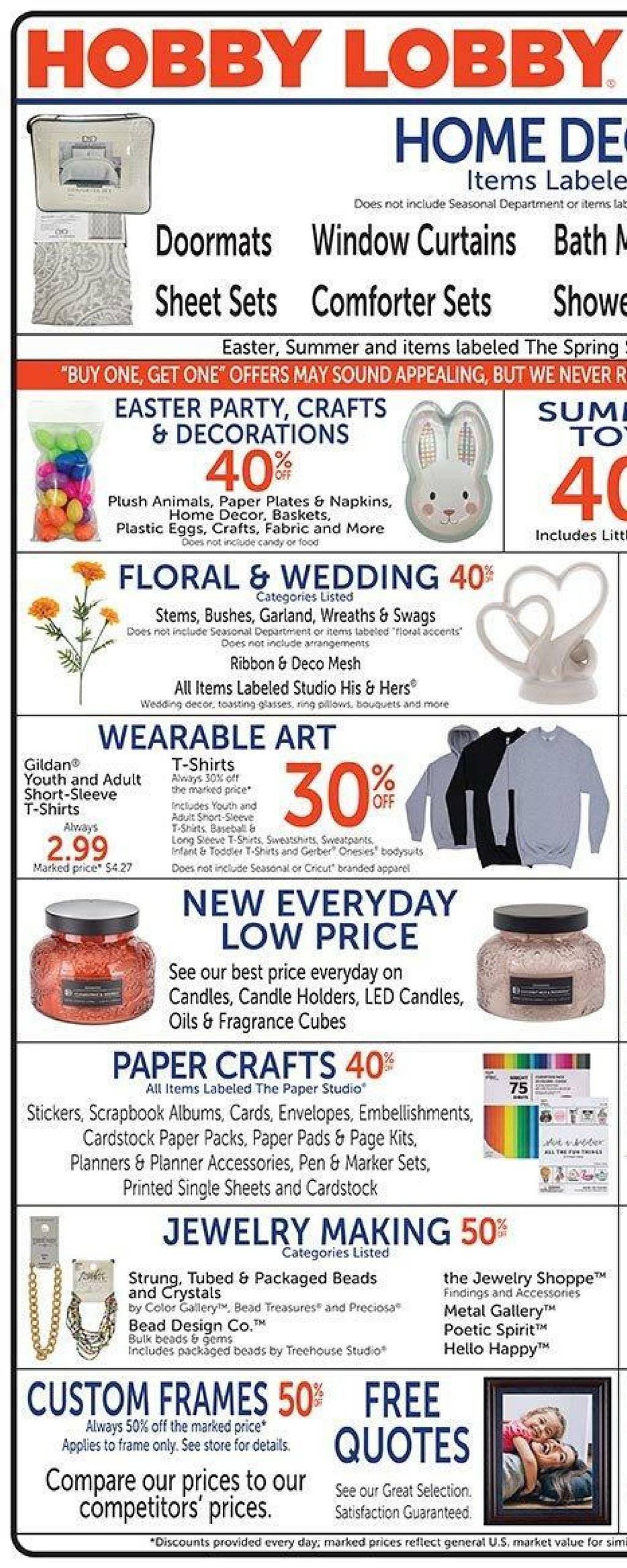 Hobby Lobby Ad Weekly March 30 - April 5, 2025 | WeeklyAds2
