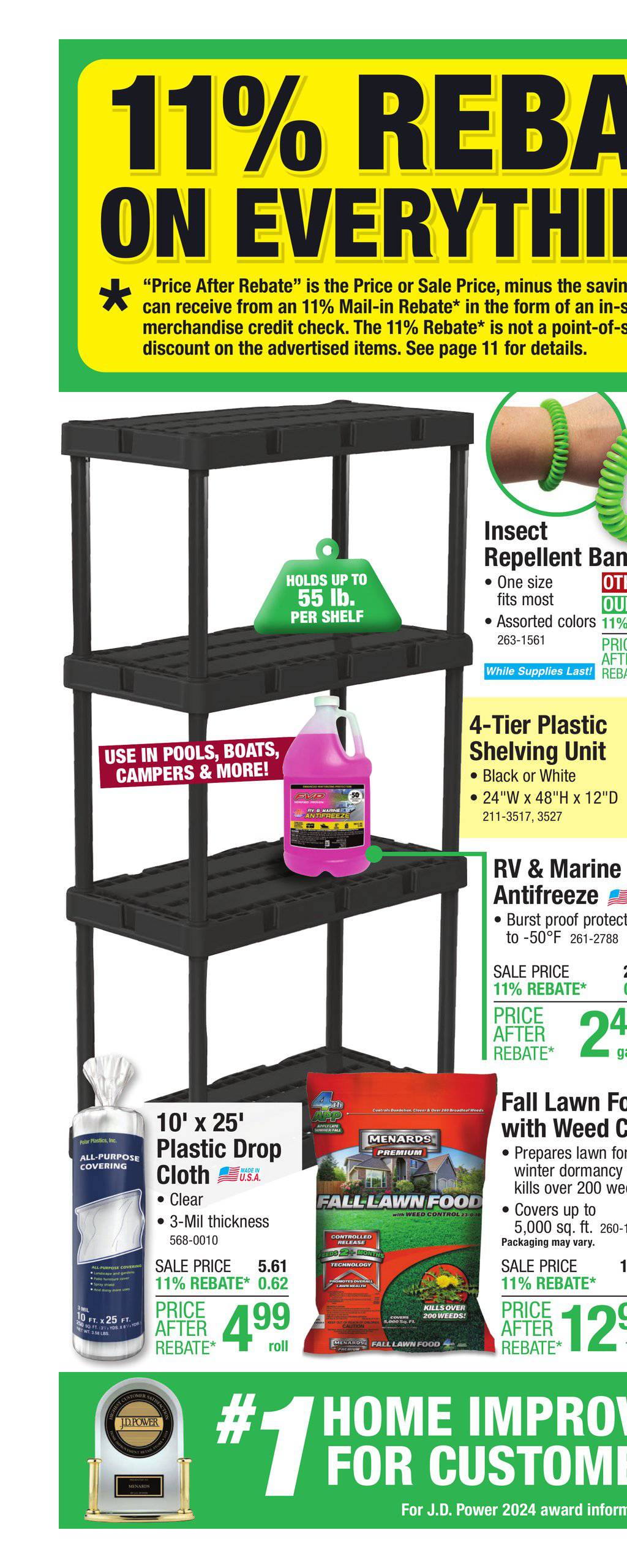 Menards Ad 11% Rebate* Sale August 28 - September 8, 2024 | WeeklyAds2