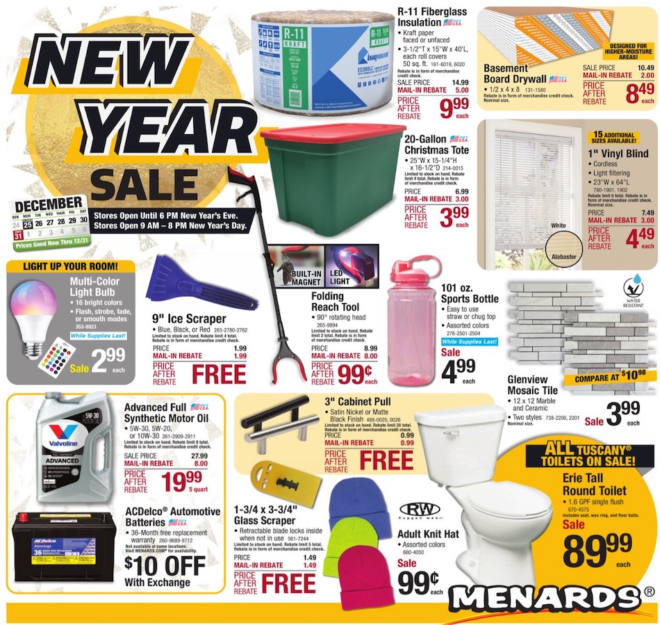 Menards Weekly Ad Dec 26 - 31, 2023 | WeeklyAds2