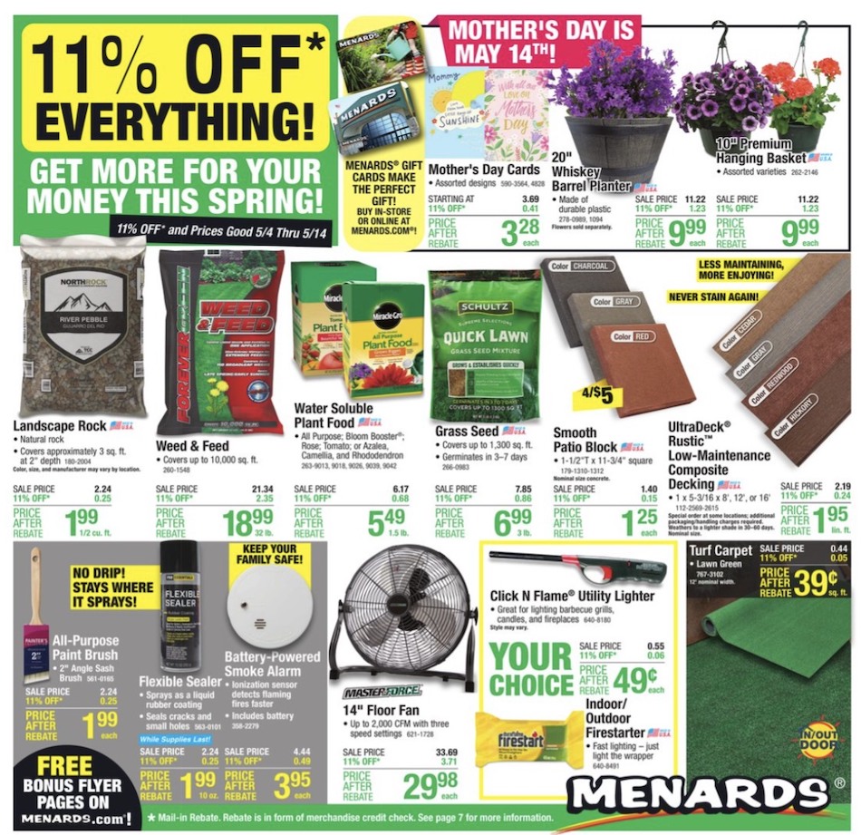 Menards Weekly Ad Sale May 4 - 14, 2023 | WeeklyAds2