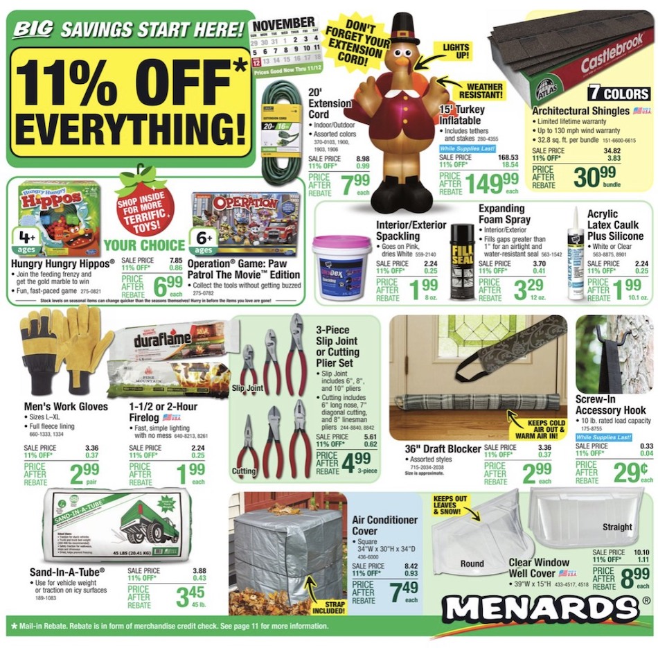 Menards Weekly Ad Nov 2 - 12, 2023 | WeeklyAds2