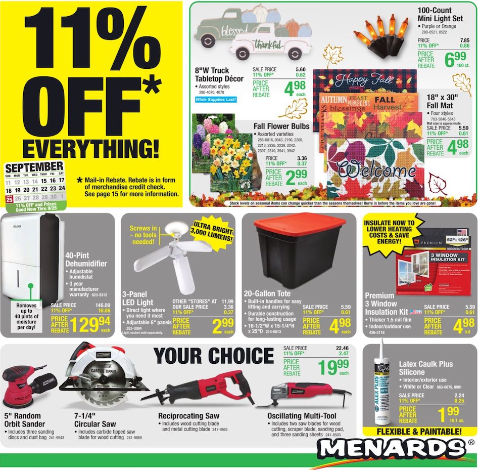 Menards Weekly Ad Sep 15 - 25, 2022 | WeeklyAds2