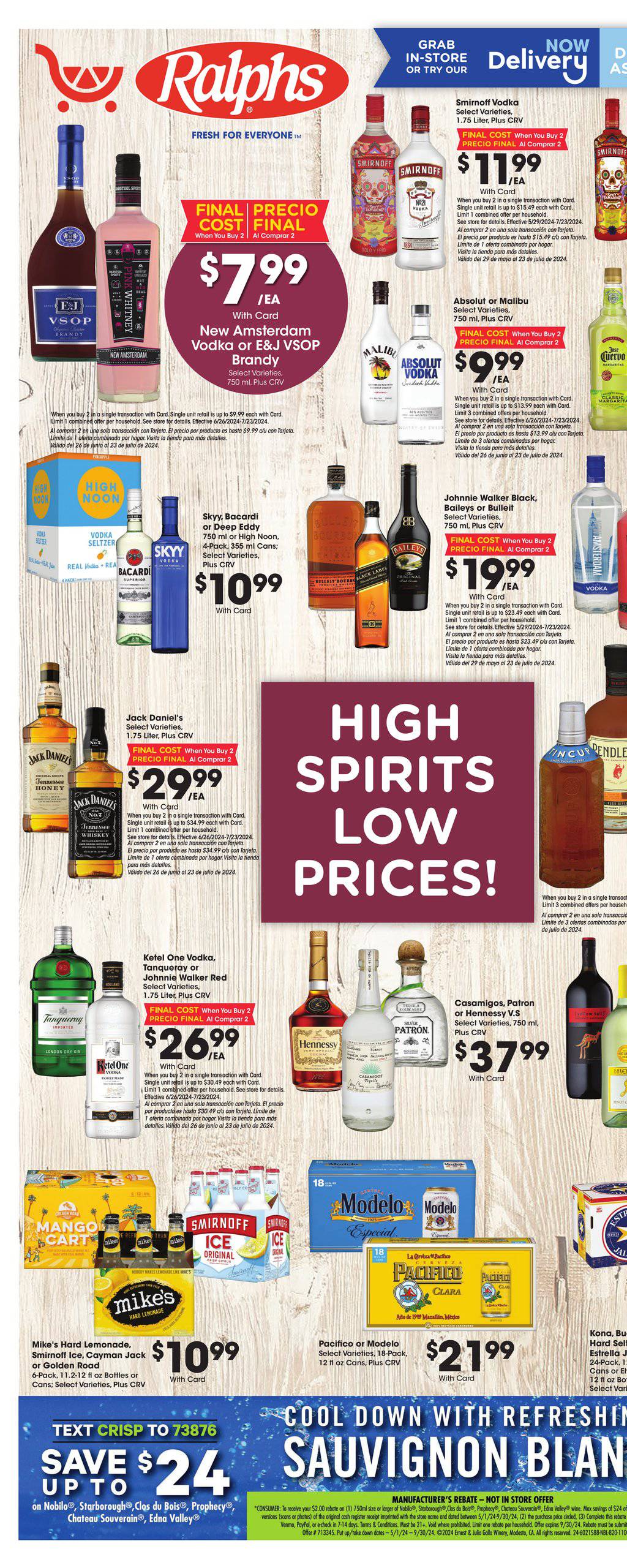 Ralphs Weekly Ad High Spirits Low Prices July 17 - 23, 2024 | WeeklyAds2