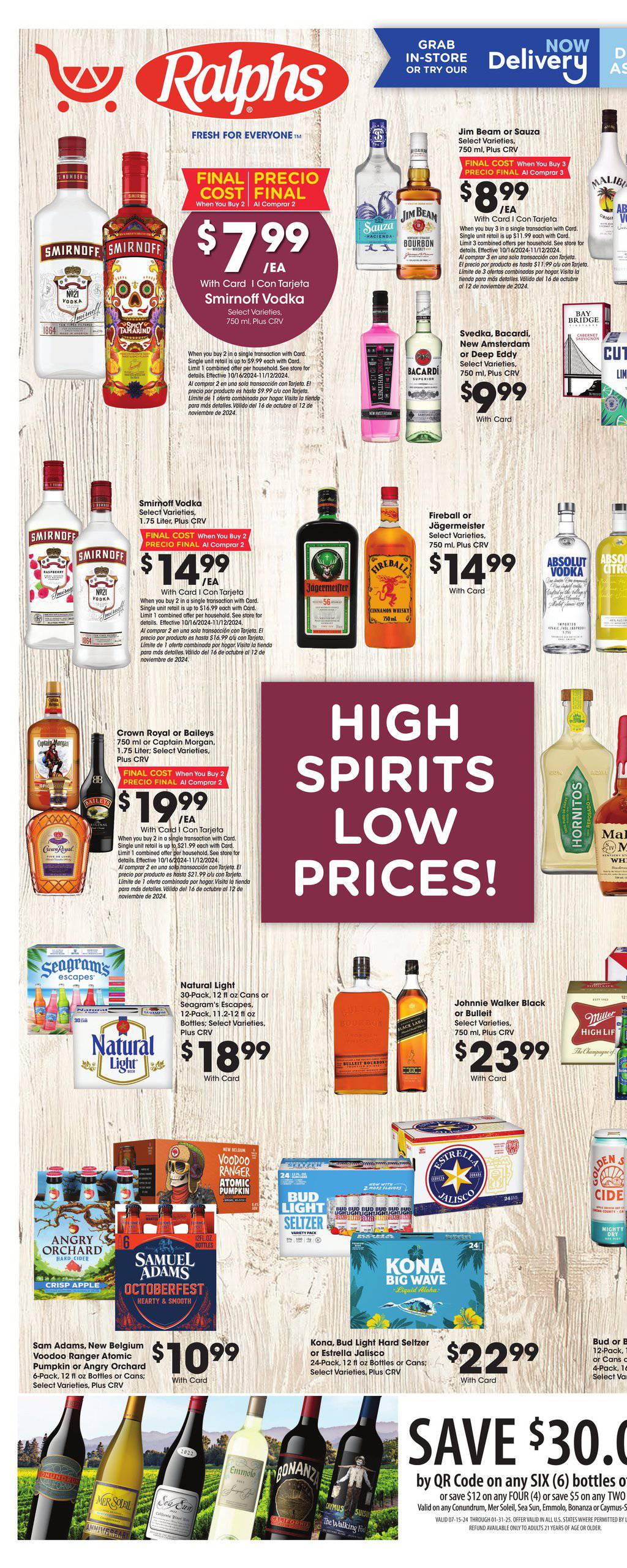 Ralphs Weekly Ad High Spirits, Low Prices October 16 - 22, 2024 ...