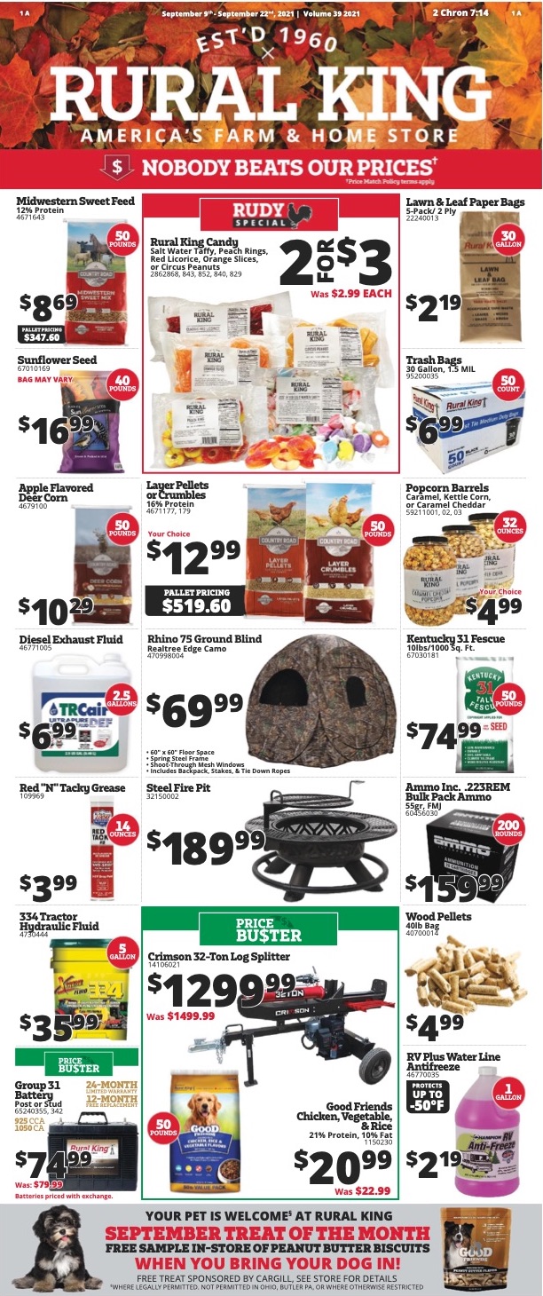 Rural King Ad Sep 9 - 22, 2021 | WeeklyAds2