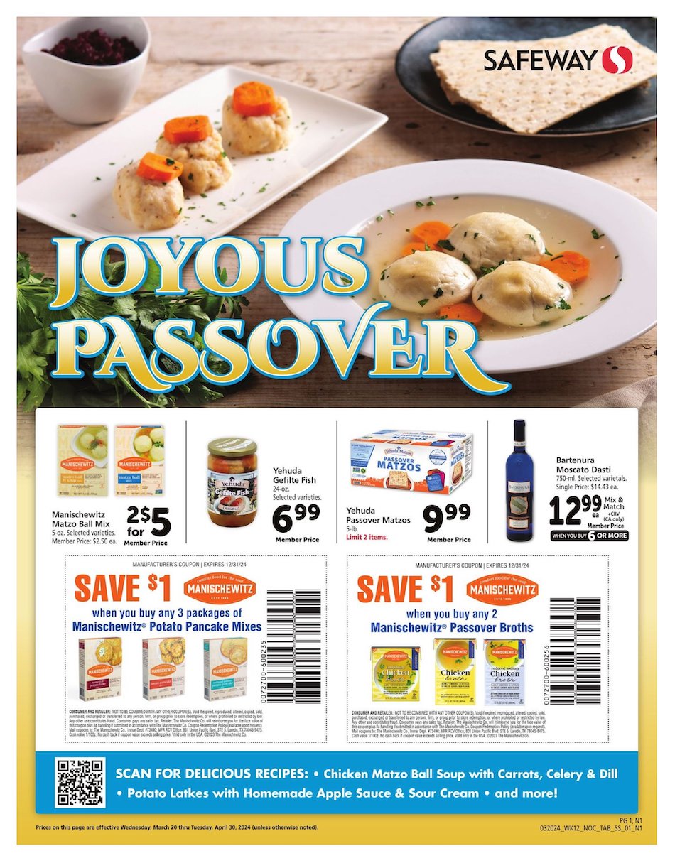 Safeway Passover Ad 2024 | WeeklyAds2