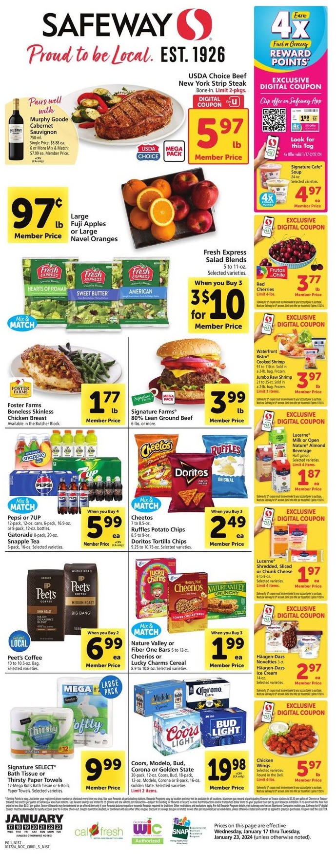Safeway Weekly Ad Jan 17 - 23, 2024 | WeeklyAds2
