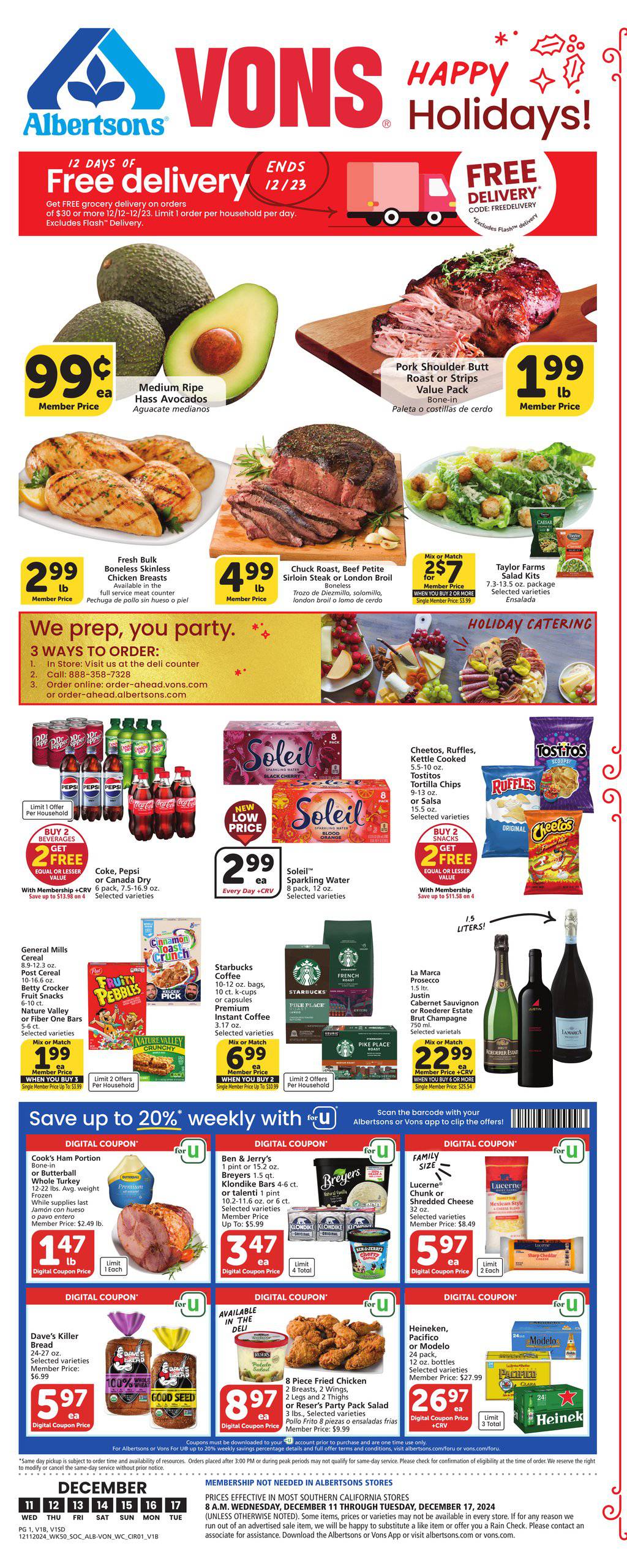 Vons Weekly Ad December 11 - 17, 2024 | WeeklyAds2