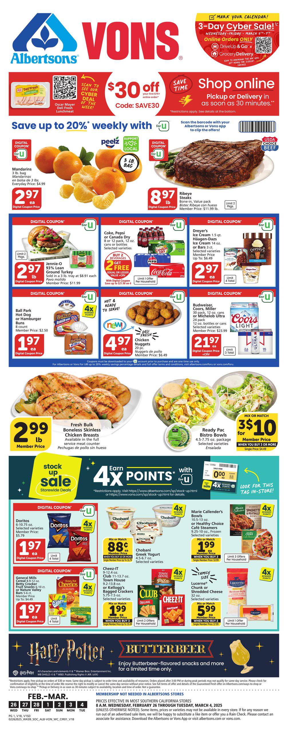 Vons Weekly Ad February 26 - March 4, 2025 | WeeklyAds2