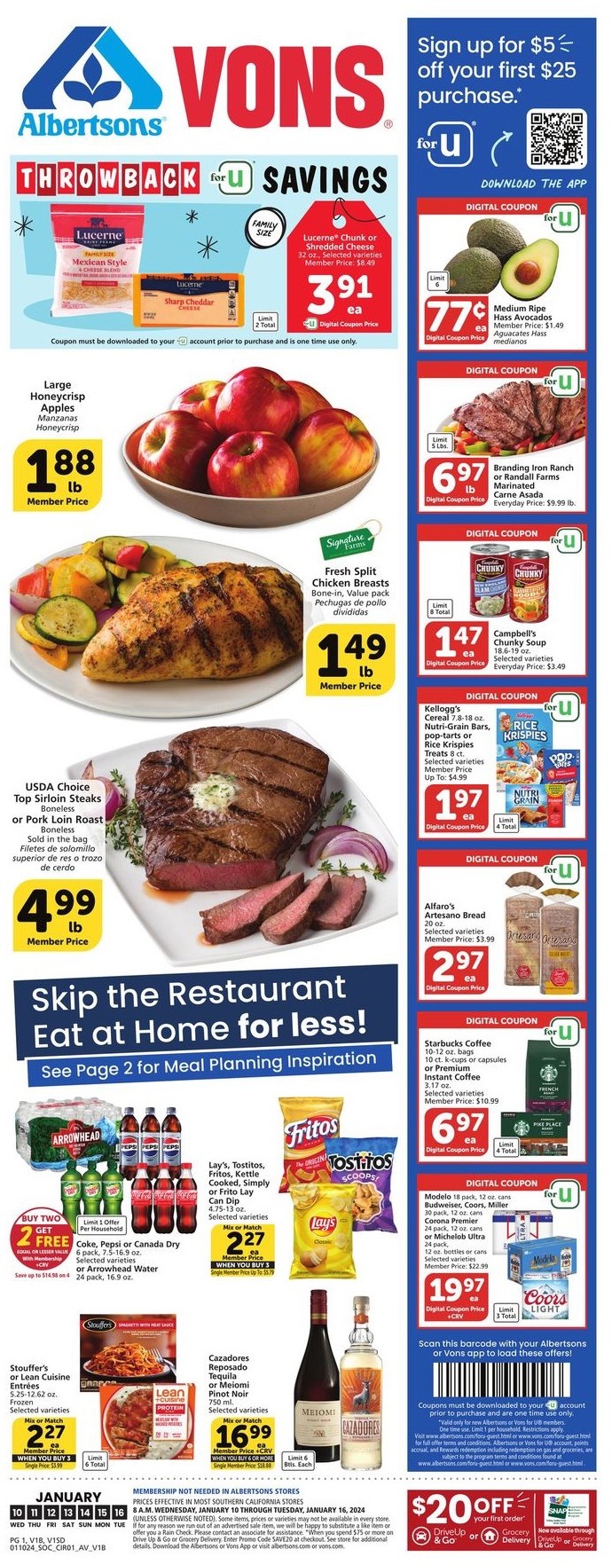 Vons Weekly Ad Jan 10 - 16, 2024 | WeeklyAds2