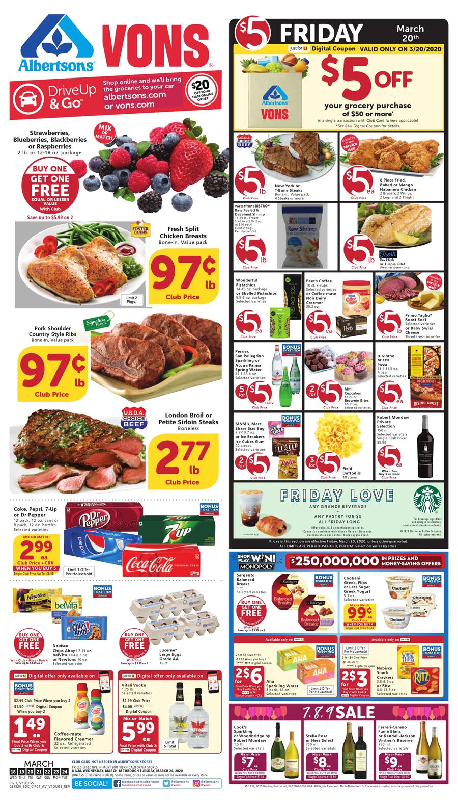 Vons Weekly Ad Mar 18 - 24, 2020 | WeeklyAds2