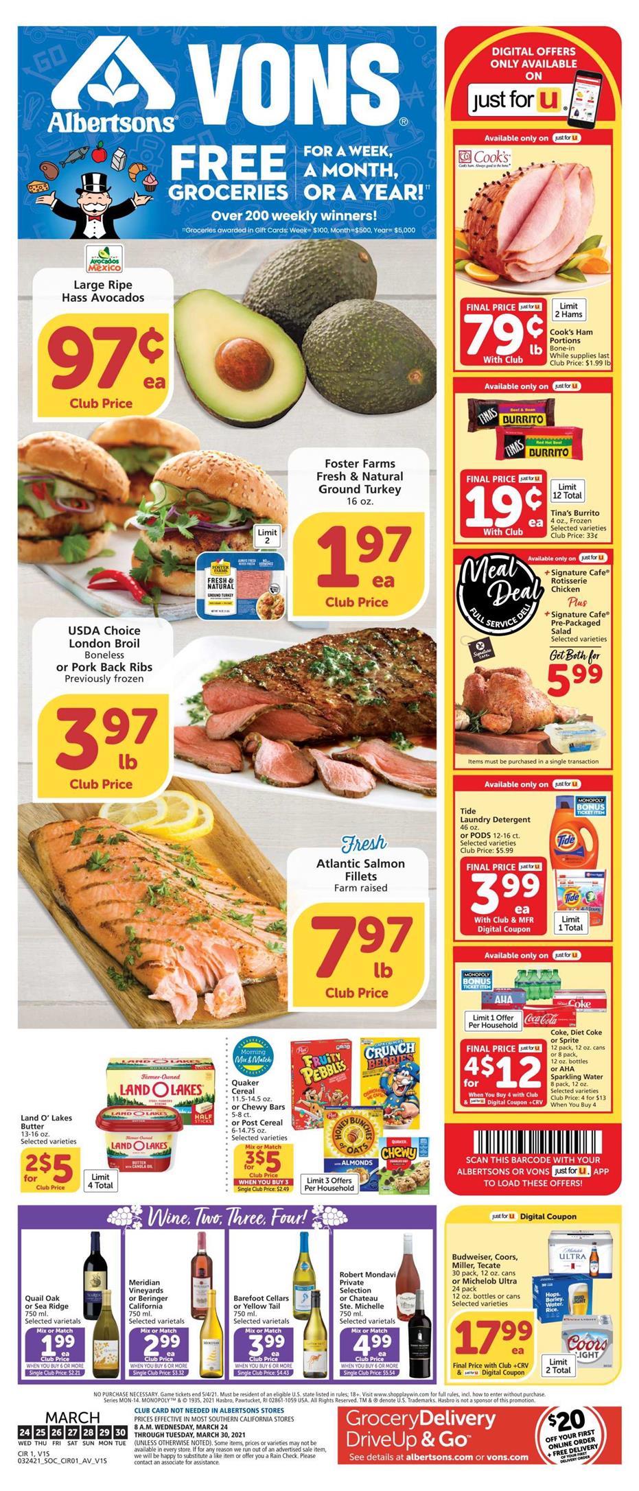 Vons Weekly Ad Mar 24 - 30, 2021 | WeeklyAds2