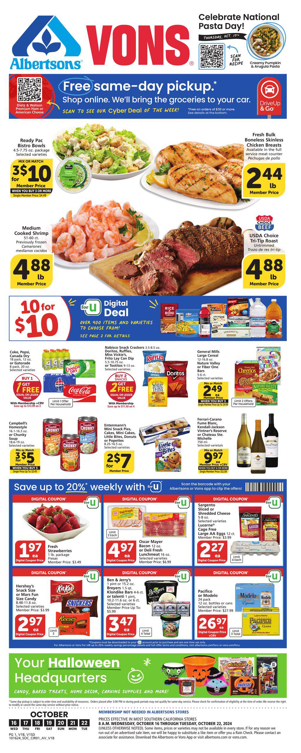 Vons Weekly Ad October 16 - 22, 2024 | WeeklyAds2