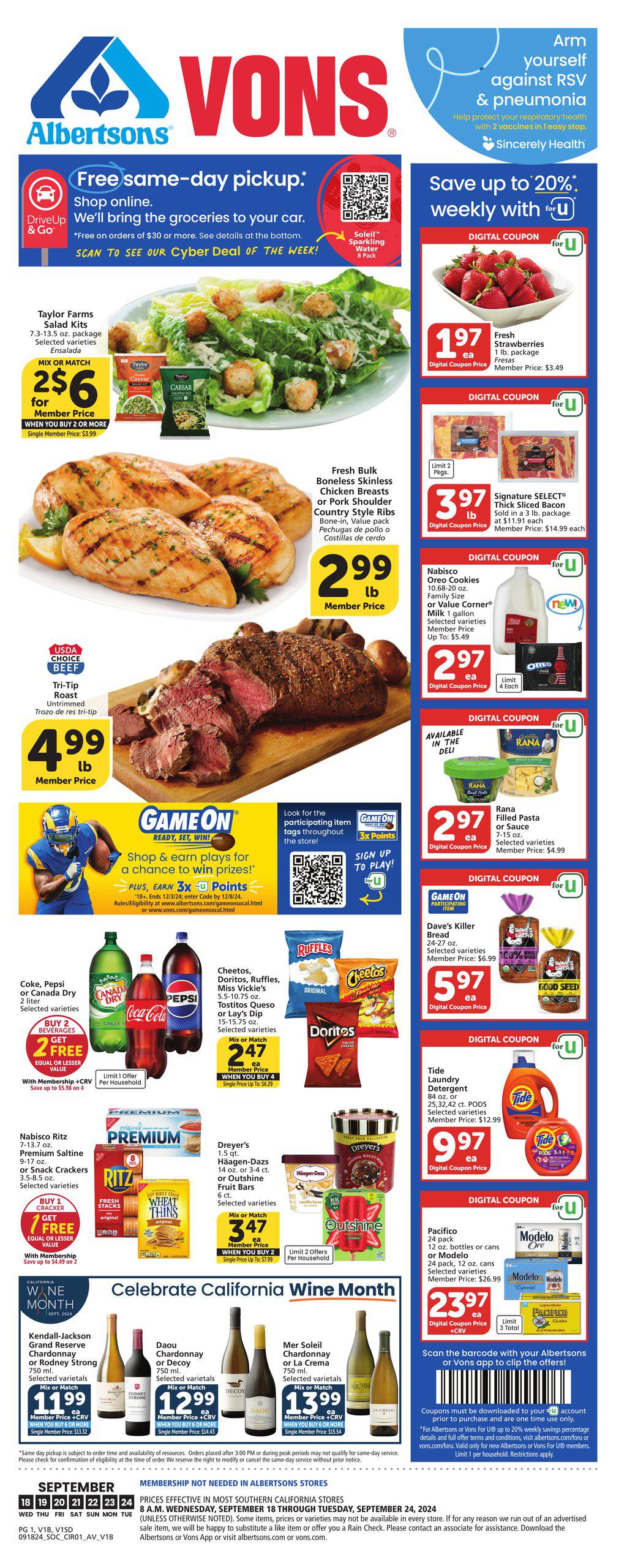 Vons Weekly Ad September 18 - 24, 2024 | WeeklyAds2